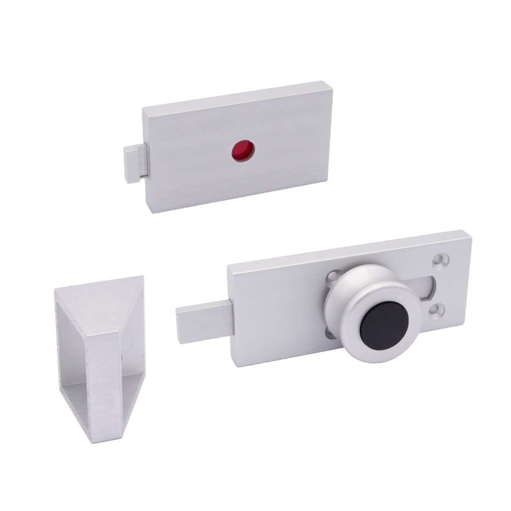 Matte Black Angle Door Lock Keep For 13mm Cubicle Partition - Cubicle ...