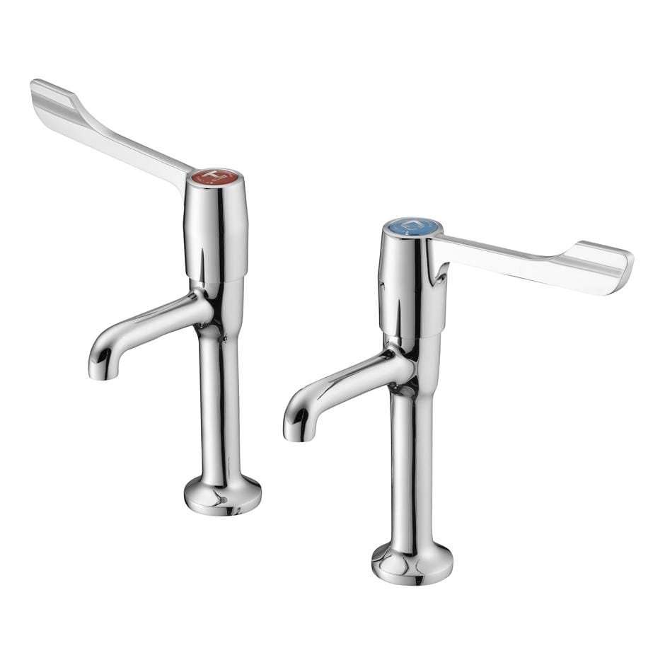 HBN 00 10 HTM64 TP3 Markwik High Neck Pillar Taps Washroom Warehouse HBN 00 10 HTM64 TP3 Markwik High Neck Pillar Taps Washroom Warehouse